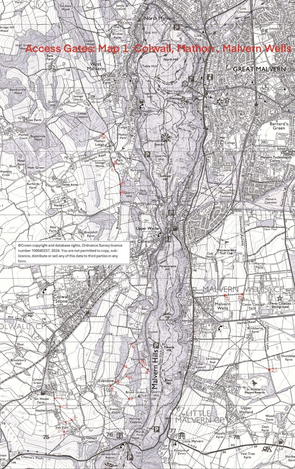 Gates Colwall Mathon Mal Wells – Malvern Hills National Landscape